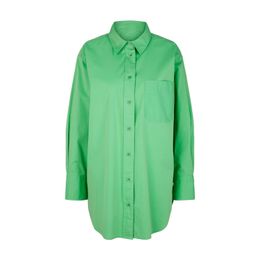 Tom Tailor Denim Damen Oversized Hemd, grün, Uni, Gr. S