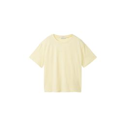 Tom Tailor Denim Damen Basic T-Shirt, gelb, Uni, Gr. XL