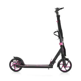 Byox Kinderroller Chic PU-Räder, LED-Licht, ABEC-7 Lager, Seitenständer, faltbar pink