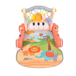 Moni Lauflernwagen 2 in 1 Piano HE0637 Krabbeldecke, Spielbogen, Activitycenter rosa