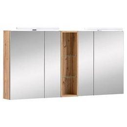 MÖBELPARTNER MÖBELPARTNER Spiegelschrank Duo 701523 eiche landhaus 140,0 x 16,0 x 75,0 cm