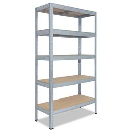 shelfplaza® PRO 230x120x60cm Schwerlastregal in verzinkt mit 5 Böden