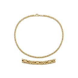 Firetti Kette ohne Anhänger Schmuck Geschenk Silber 925 Halsschmuck Halskette Königskette, Made in Germany, gelb|goldfarben