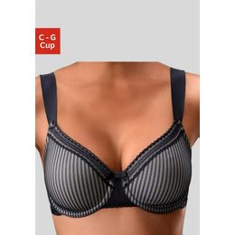 Triumph Große Größen: Minimizer-BH, schwarz-hautfarben, Gr.90G