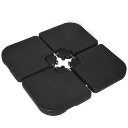 Outsunny Schirmgewicht mit 4 Teilen schwarz (Farbe: schwarz)