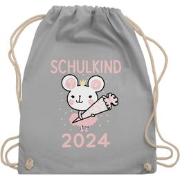 Shirtracer Turnbeutel Maus mit Schultüte Schulkind 2024