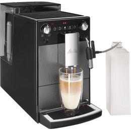 Melitta Kaffeevollautomat Avanza® F270-100 Mystic Titan, Kompakt, aber XL Wassertank & XL Bohnenbehälter, Milchschaum-System, silberfarben
