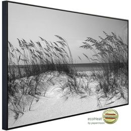 papermoon Infrarotheizung Strand Schwarz & Weiß, sehr angenehme Strahlungswärme, bunt