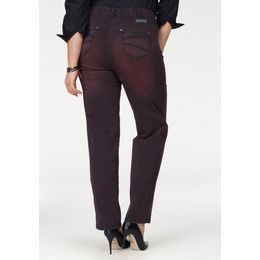 KjBRAND Straight-Jeans Babsie: bequemer Oberschenkel Super Stretch, Overdyed Denim, rot