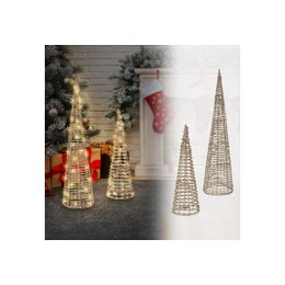 ECD Germany Weihnachtsfigur LED Pyramide Lichterkegel Weihnachten Leuchtpyramide Lichtpyramide