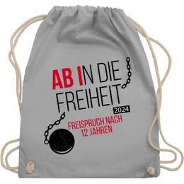 Shirtracer Turnbeutel Abi 2024 Ab in die Freiheit