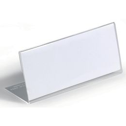 Durable Tischnamensschild aus Acryl, L-Form, HxB 61 x 150 mm, VE 30 Stk