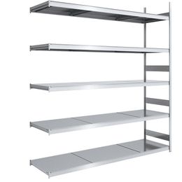 hofe Großfach-Steckregal mit Stahlböden, Höhe 3000 mm, Fachbodenbreite 2500 mm, Fachbodentiefe 800 mm, Anbauregal