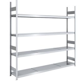 hofe Großfach-Steckregal mit Stahlböden, Höhe 2500 mm, Fachbodenbreite 2500 mm, Fachbodentiefe 500 mm, Grundregal