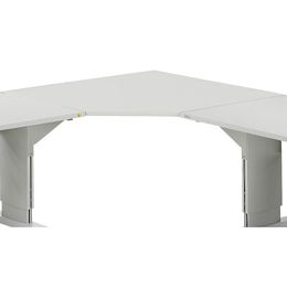 treston Eckplatte, lichtgrau, BxT 1153 x 1153 mm