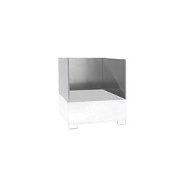 eurokraft pro Spritzschutzwand, 3-seitig, für Auffangwanne LxB 1460 x 1460 mm, 3-seitig