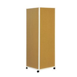 eurokraft basic Mobile Infosäule, Korkoberfläche, BxH 620 x 1800 mm, mit 4 Rollen