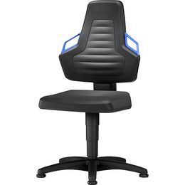 bimos Arbeitsdrehstuhl, mit Handgriff, mit Bodengleitern, PU-Schaum