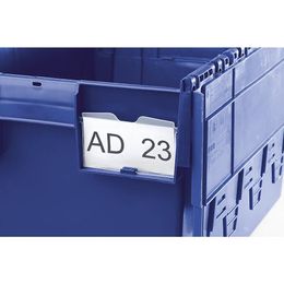 Etikettenhalter transparent, f&uuml;r L&auml;ngs- und Stirnseite, VE 10 Stk kaiserkraft