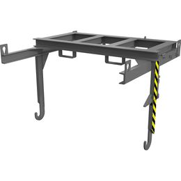 eurokraft pro Stapler-Traverse zu Kipp- und Stapelbehälter, kranbar, Traglast 2000 kg, für Behältergröße 1,5 m³