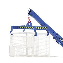 eurokraft pro Euro-Gitterbox-Krantraverse, LxBxH 1240 x 610 x 475 mm, Tragfähigkeit 1000 kg