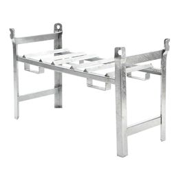 eurokraft pro Fassregal-Stapelgestell, für 3 x 60-l-Fass, verzinkt