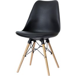 meet Stuhl DODGEWOOD, mit Sitzkissen, VE 2 Stück, schwarz