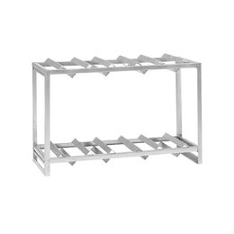 eurokraft pro Fassregal, für 2 x 200-l- oder 3 x 60-l-Fässer, HxBxT 850 x 1350 x 500 mm