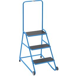 eurokraft pro Mobiler Treppentritt, Stufen mit Siebdruckplatte, 3 Stufen