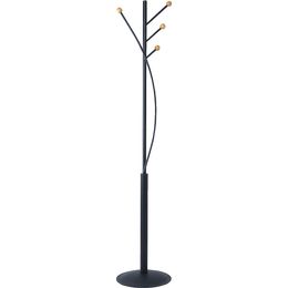 Maul Garderobenständer Maulaura, mit 4 Haken, schwarz / braun