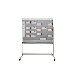 EICHNER Planungstafel mobil, HxBxT 1945 x 1550 x 640 mm, hellgrau
