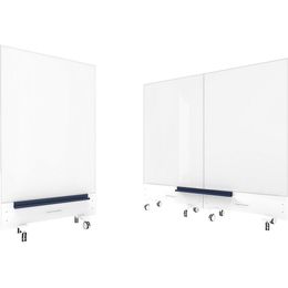 MAGNETOPLAN Infinity Wall mobil, beidseitig weiß emailliert, HxBxT 1910 x 1000 x 340 mm