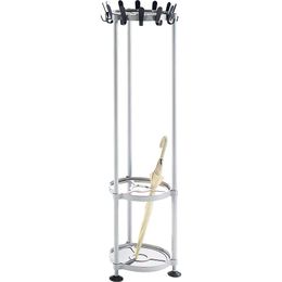 eurokraft pro Garderobe, mehrsäulig, rund, 12 Haken