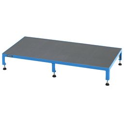 eurokraft pro Arbeitsplattform, Höhenverstellbereich 165 - 230 mm, mit Siebdruckplatte, Plattform LxB 1210 x 610 mm, lichtblau