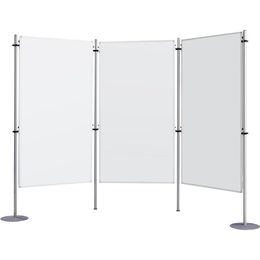 eurokraft basic Info-Wand, dreiteilig - Stahlblech, beschichtet, jeweils BxH 800 x 1500 mm