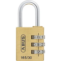 Abus Zahlenschloss, 165/30 Lock-Tag, VE 6 Stk, Messing