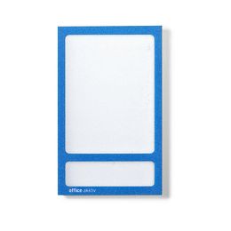 eurokraft basic Magnetische Infotasche, Fototasche, BxH 60 x 80 / 60 x 17 mm, Rahmen blau, VE 20 Stk