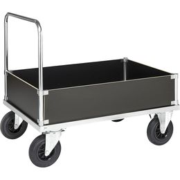 Kongamek Verzinkter Plattformwagen, Kofferaufbau niedrig, LxB 1000 x 700 mm, 2 Lenk- und 2 Bockrollen, ab 2 Stk
