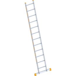 Layher Alu-Anlegeleiter, mit Sprossen, Breite 450 mm, 12 Sprossen inkl. Traverse
