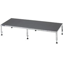 eurokraft pro Arbeitsplattform, Höhenverstellbereich 255 - 320 mm, mit Siebdruckplatte, Plattform LxB 1510 x 610 mm, feuerverzinkt