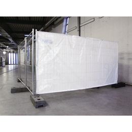 Schake Sichtschutzplane für Mobilzaun, HxB 2000 x 3500 mm, weiß