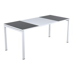 easyDesk Schreibtisch easyDesk , Höhe 750 mm, Breite 1400 mm, Plattenfarbe anthrazit / weiß