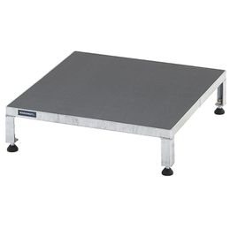 eurokraft pro Arbeitsplattform, Höhenverstellbereich 165 - 230 mm, mit Siebdruckplatte, Plattform LxB 610 x 610 mm, feuerverzinkt