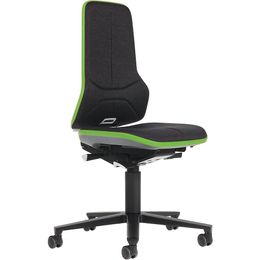 bimos NEON Arbeitsdrehstuhl, Rollen, Permanentkontakt, Stoff, Flexband grün