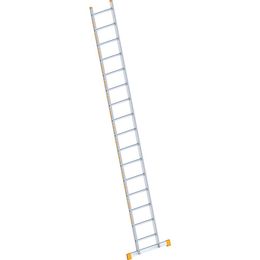 Layher Alu-Anlegeleiter, mit Sprossen, Breite 450 mm, 16 Sprossen inkl. Traverse