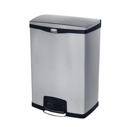 Rubbermaid Tretabfallsammler SLIM JIM®, aus Edelstahl, Volumen 90 l