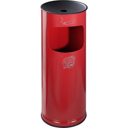 Var Sicherheits-Kombiascher, Stahlblech, Volumen 17 l, HxØ 610 x 250 mm, feuerrot