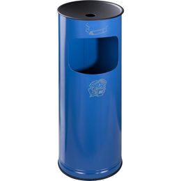 Var Sicherheits-Kombiascher, Stahlblech, Volumen 17 l, HxØ 610 x 250 mm, enzianblau