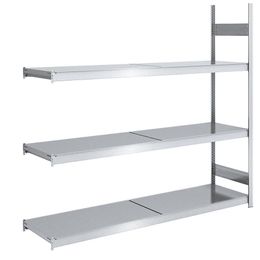 hofe Großfach-Steckregal mit Stahlböden, Höhe 2000 mm, Fachbodenbreite 2000 mm, Fachbodentiefe 600 mm, Anbauregal