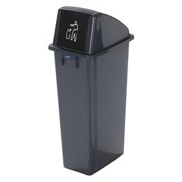 Probbax Robuster Wertstoffsammler mit Deckel, Volumen 80 l, hoher Deckel, Einwurfklappe